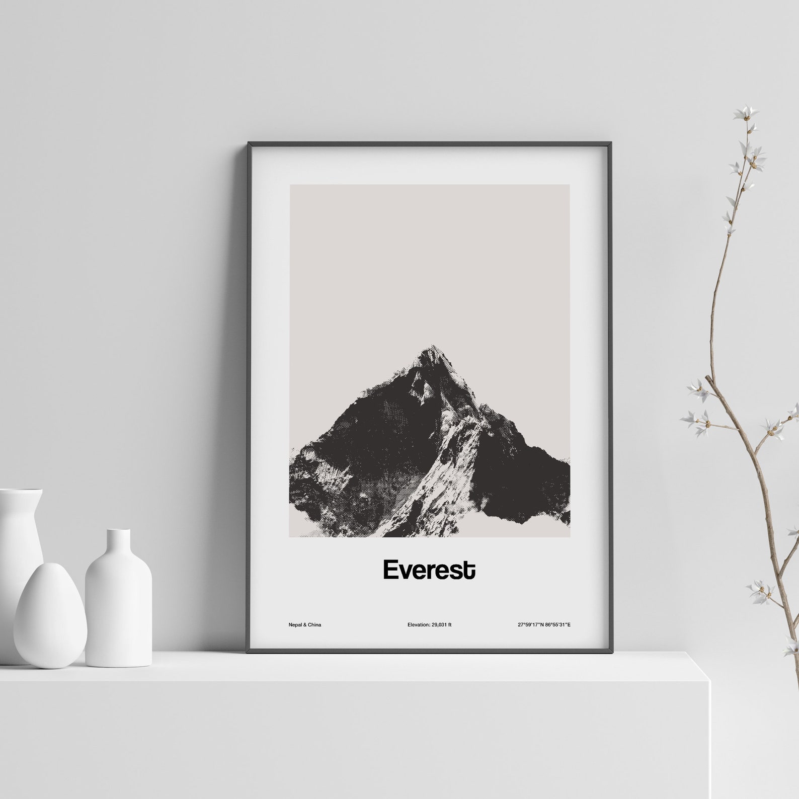 Mount Everest Print, Mount Everest Poster, China Nepal Everest ...