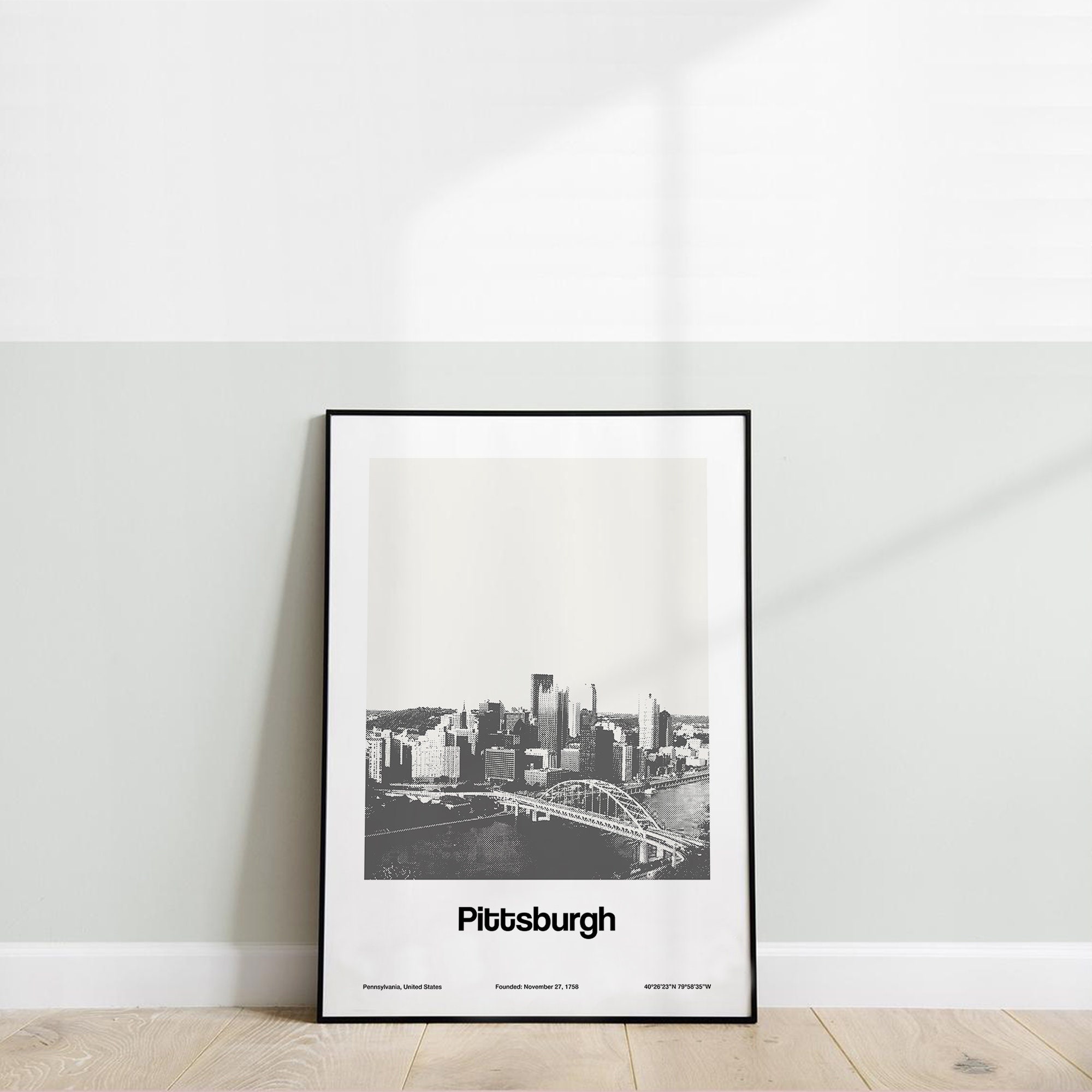 Pittsburgh Skyline Print Pittsburgh Pennsylvania Poster | Etsy