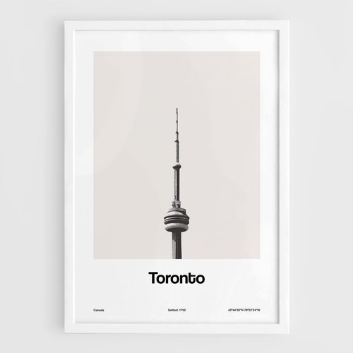 Toronto Line Art Print Toronto Skyline Poster Minimalist | Etsy