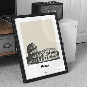 Rome Poster, Rome Colosseum Italy Print, Rome Skyline Roma Colosseo ...