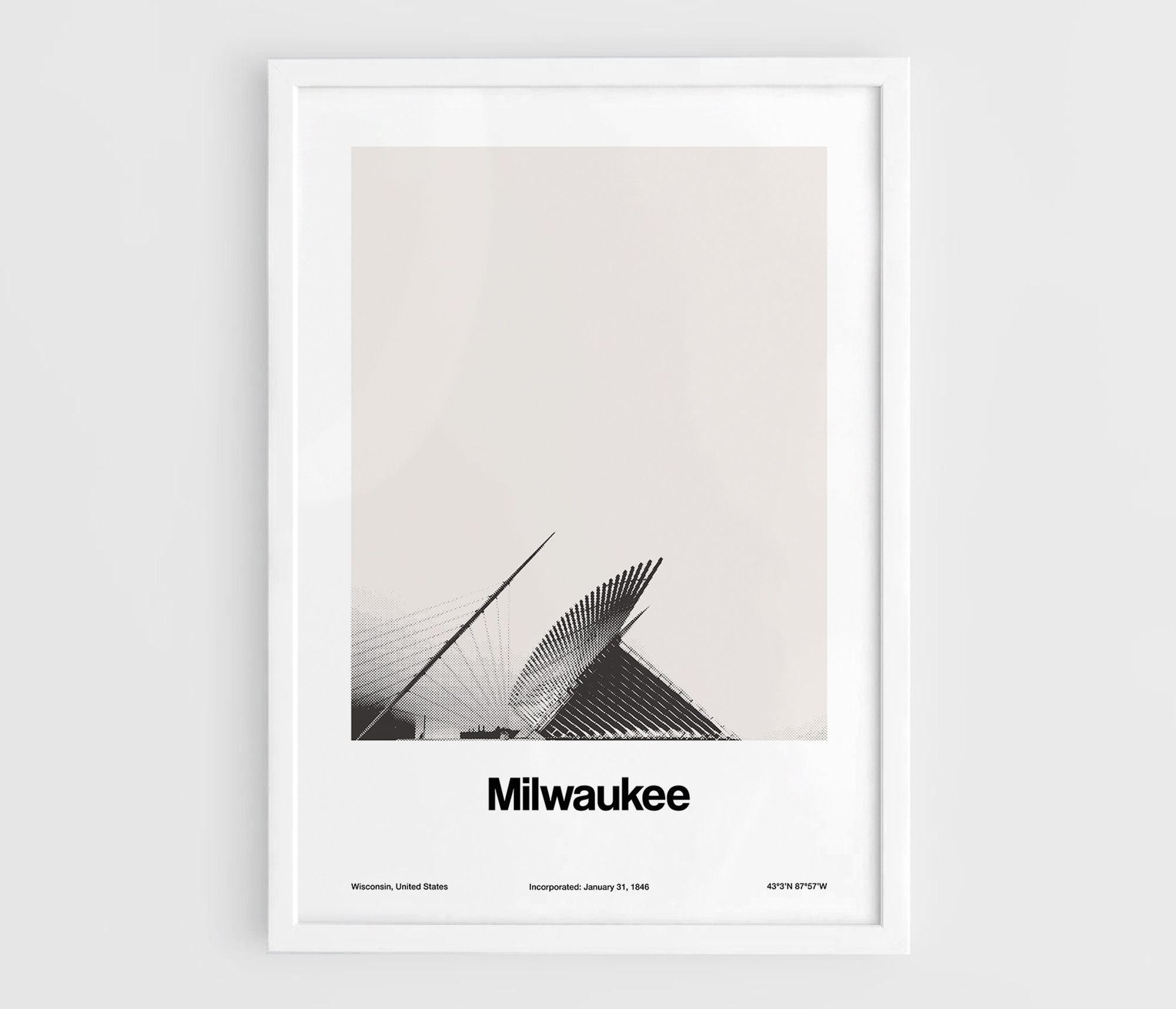 Milwaukee WI Print Milwaukee Wisconsin Poster Milwaukee Art | Etsy