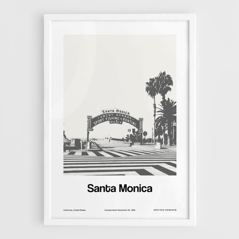 Santa Monica Poster - Etsy
