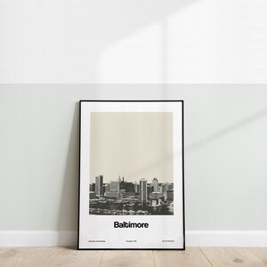 Baltimore Print, Baltimore Maryland Poster, Baltimore Inner Harbor ...