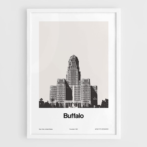 Buffalo Poster - Etsy