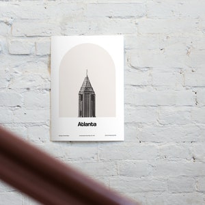 Atlanta Georgia Print, Atlanta GA Poster, Downtown Atlanta Skyline ...