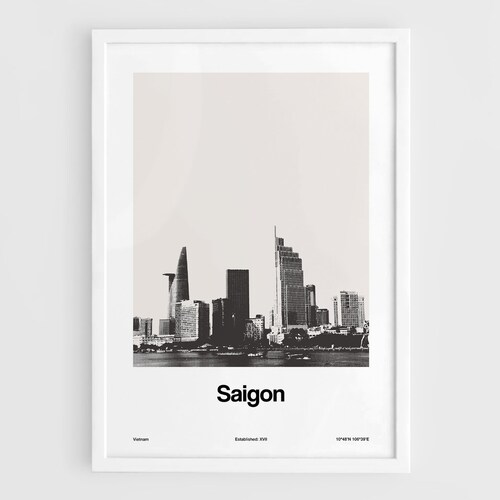 SAIGON Vietnam City Street Map Print Travel Poster Unique - Etsy