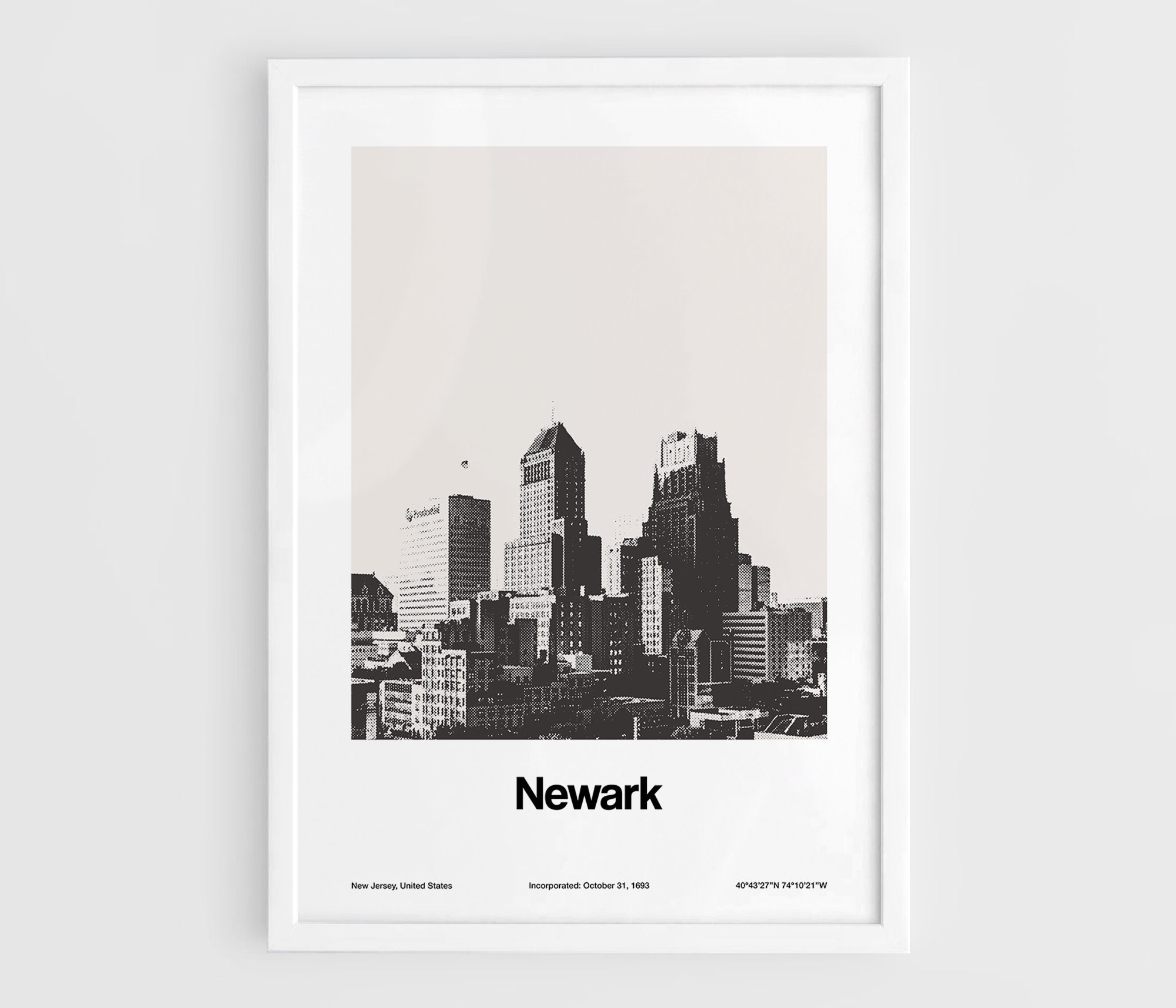 Newark New Jersey Print Newark NJ Poster Downtown Newark | Etsy