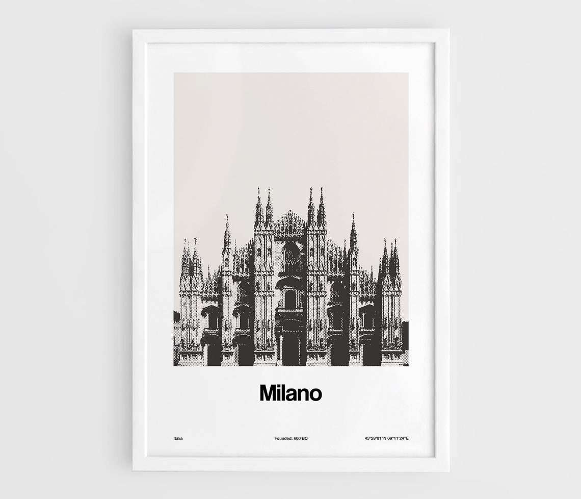 Milan Print Milan Cathedral Poster Duomo Di Milano Italia - Etsy