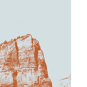 Zion National Park Poster, Angels Landing Zion Canyon National Park ...