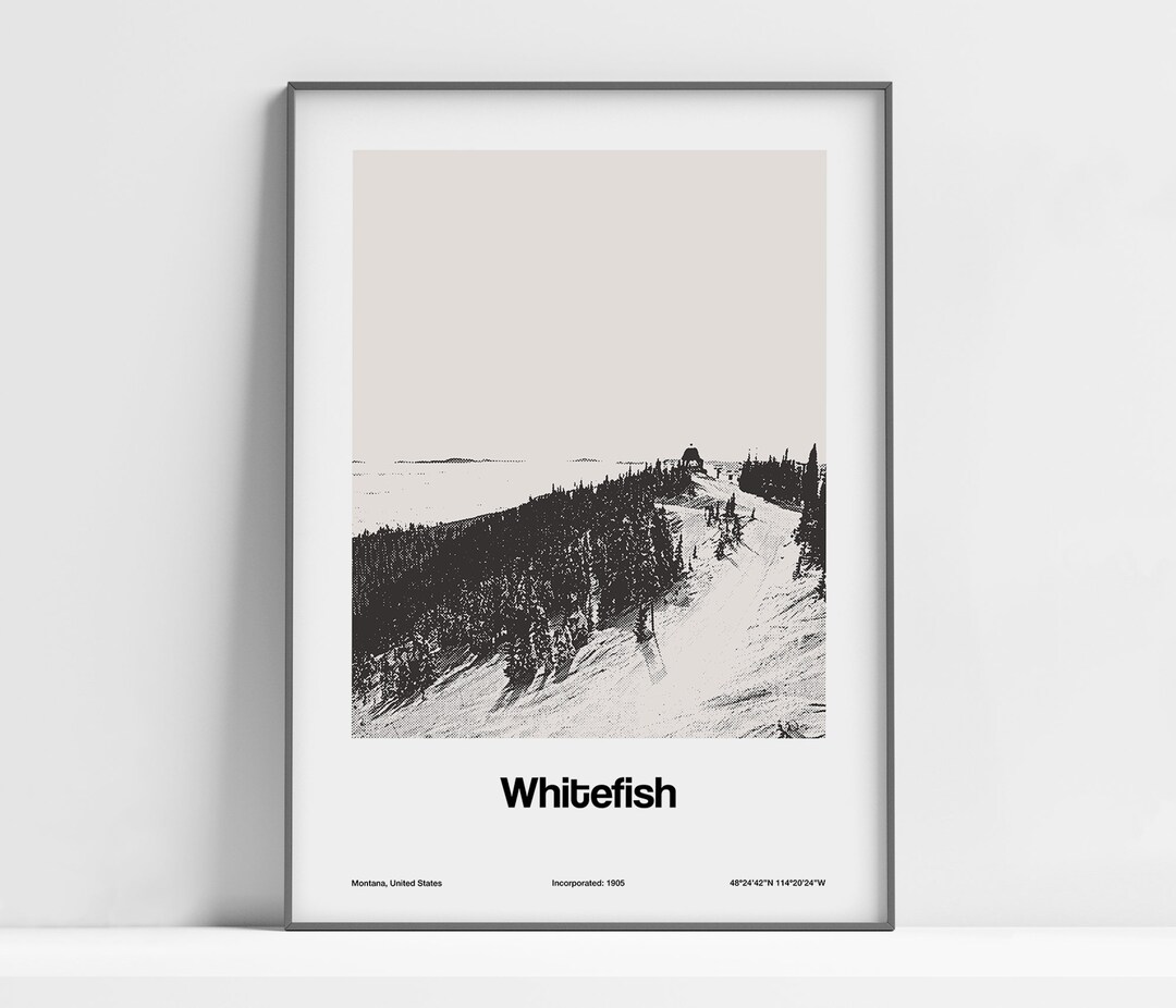 Whitefish MT Poster, Whitefish Montana Print, Downtown Whitefish Photo ...