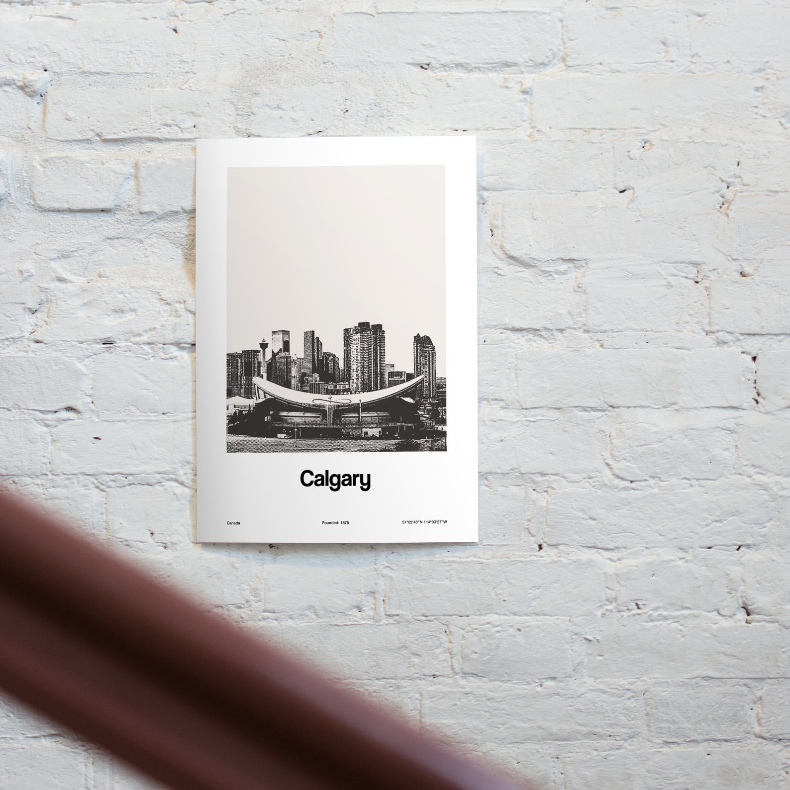 Calgary Print, Downtown Calgary Skyline Canada Poster, Calgary Alberta ...