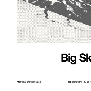 Big Sky Montana Print Big Sky Poster Lone Peak MT Big Sky | Etsy