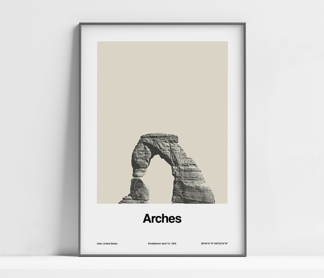 Arches National Park Poster, Arches National Park Print, Delicate Arch ...