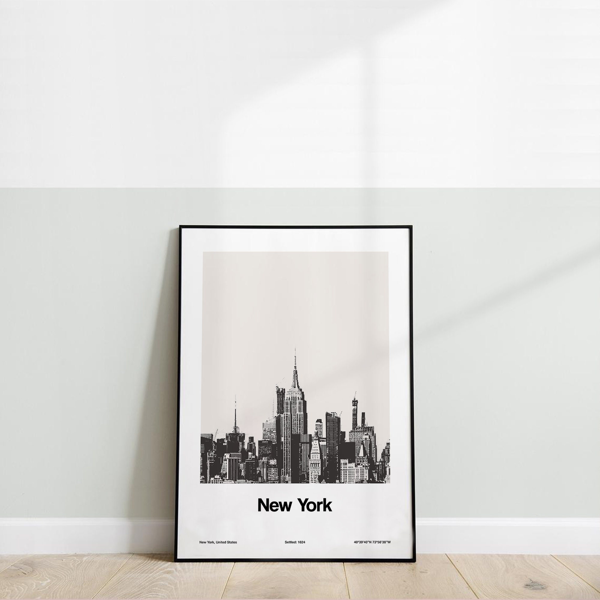 New York Manhattan Skyline Poster New York City Print Empire | Etsy