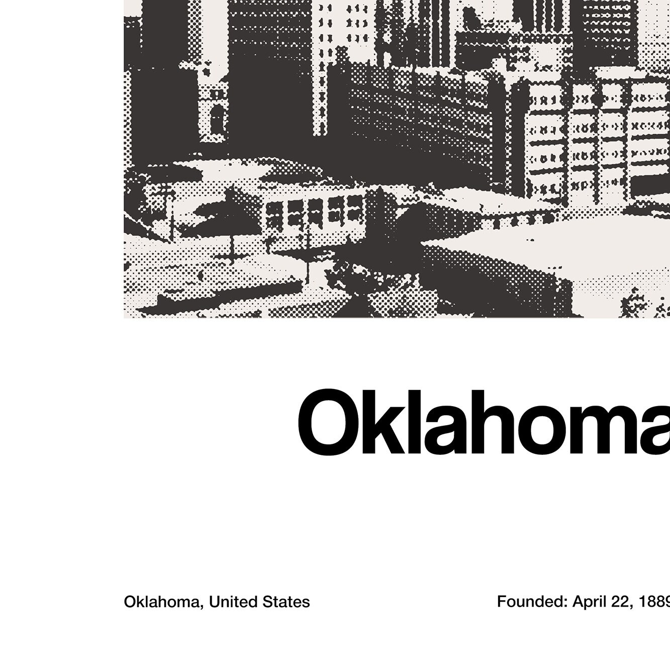 Oklahoma City Skyline Print OKC Oklahoma City OK Poster - Etsy