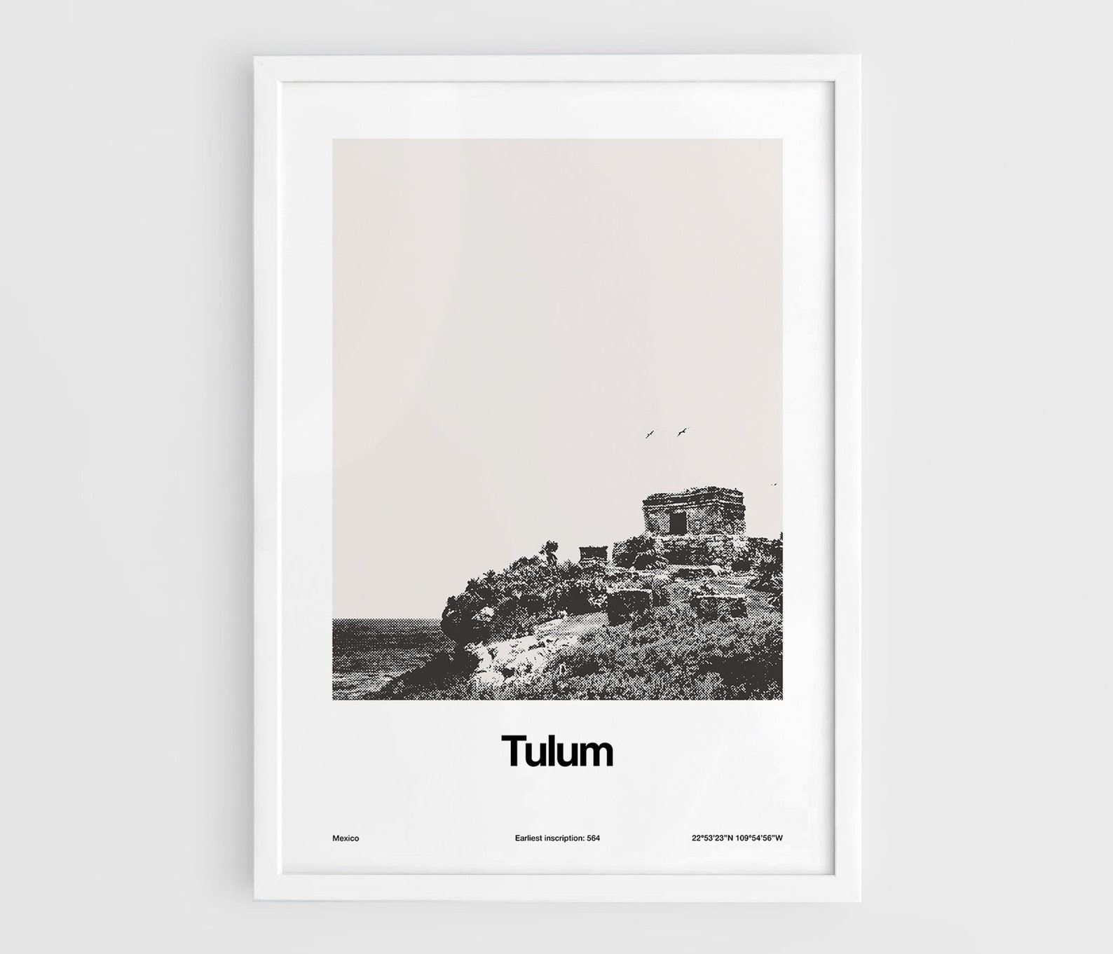 Tulum Mexico Poster the Ancient Fortress of Tulum Print | Etsy