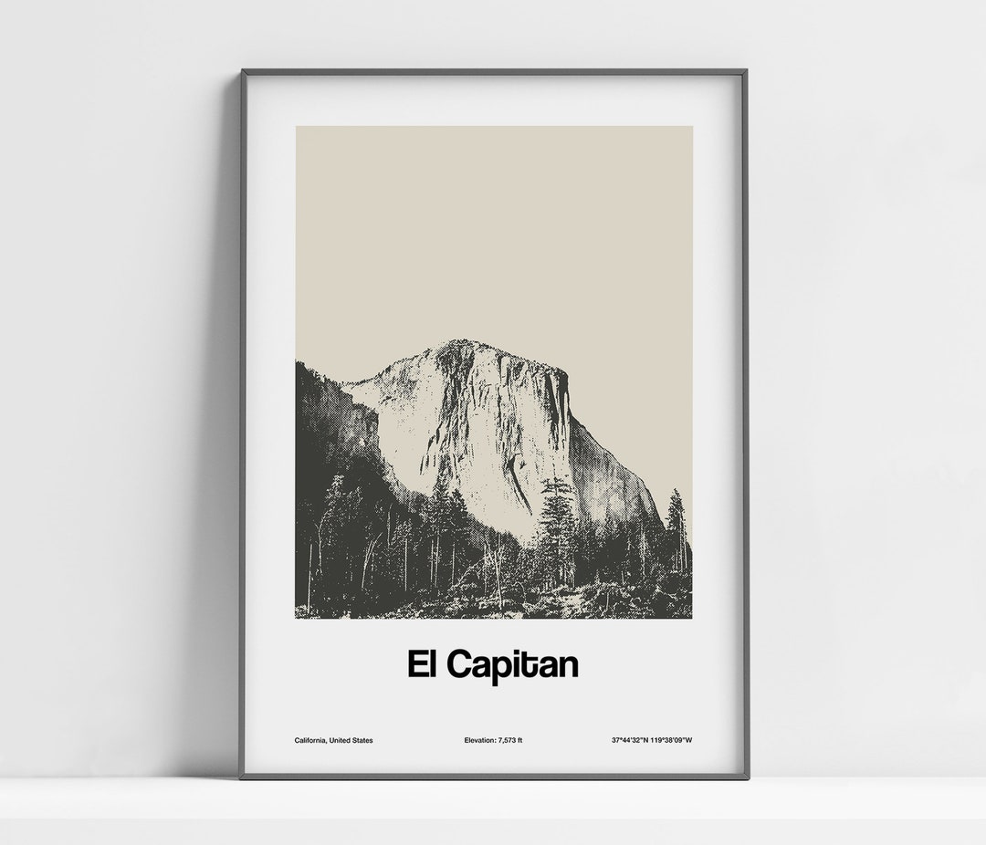 El Capitan California Poster, El Capitan CA Print, Yosemite National ...
