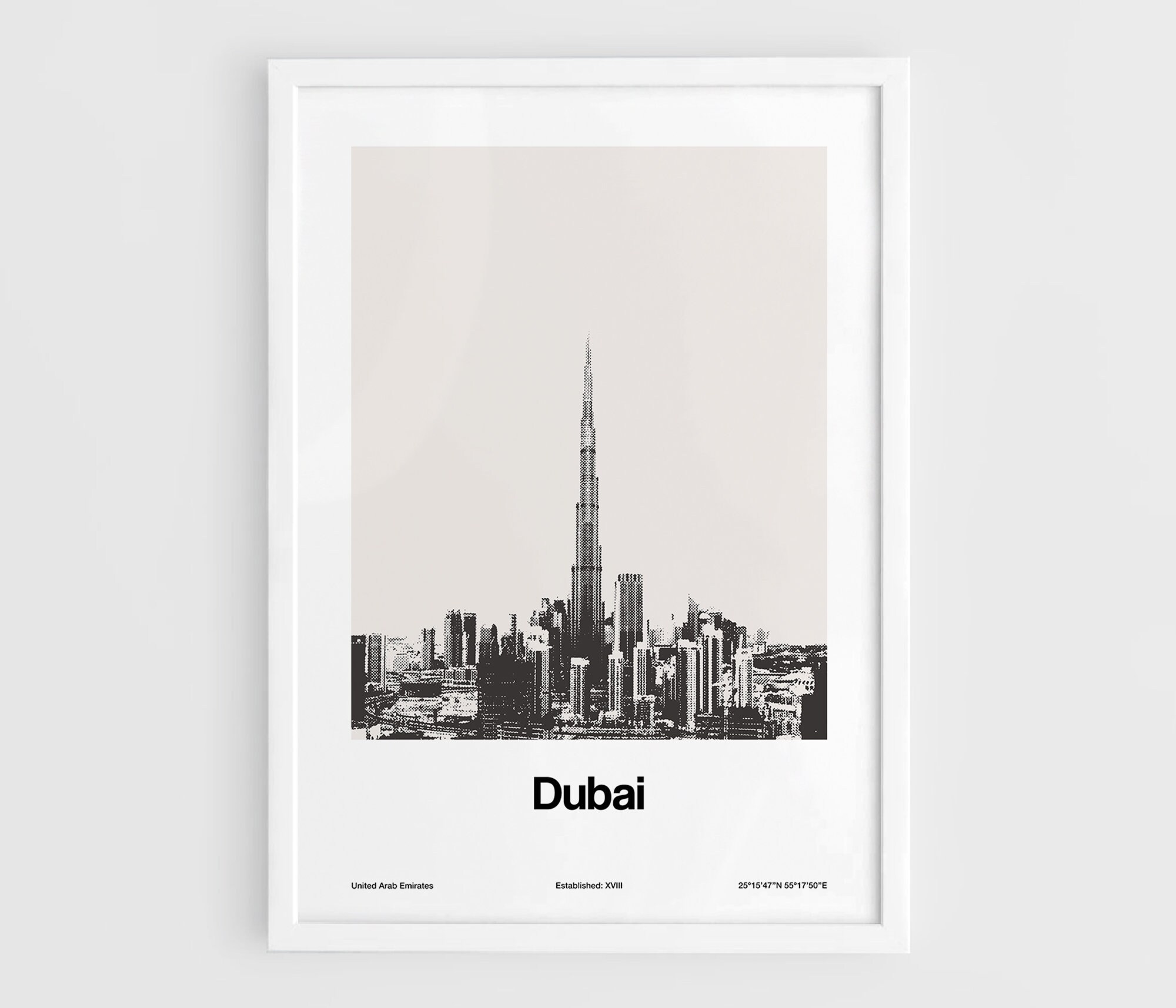 Dubai Poster Burj Khalifa Tower Dubai Skyline United Arab - Etsy