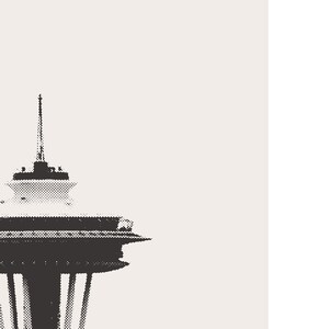 Seattle Print, Space Needle Tower Poster, Seattle Washington Landmark ...
