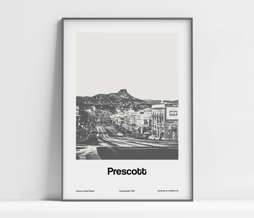 Downtown Prescott Print, Prescott AZ Poster, Prescott Arizona Photo ...