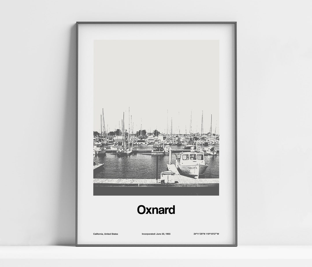 Oxnard Print, Oxnard California Poster, Oxnard Channel Islands Harbor ...