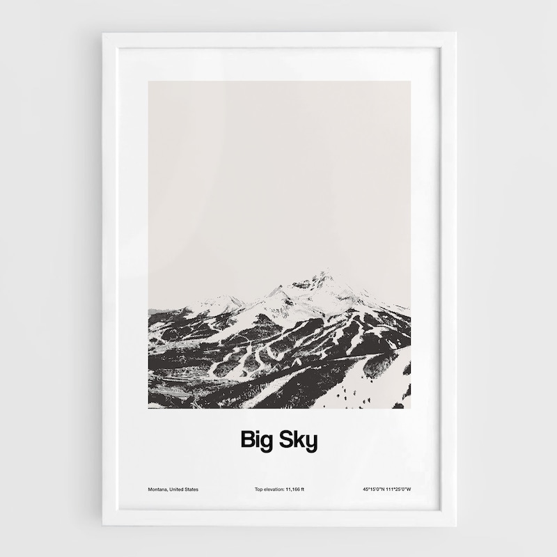 Big Skyline Print Framed - Etsy