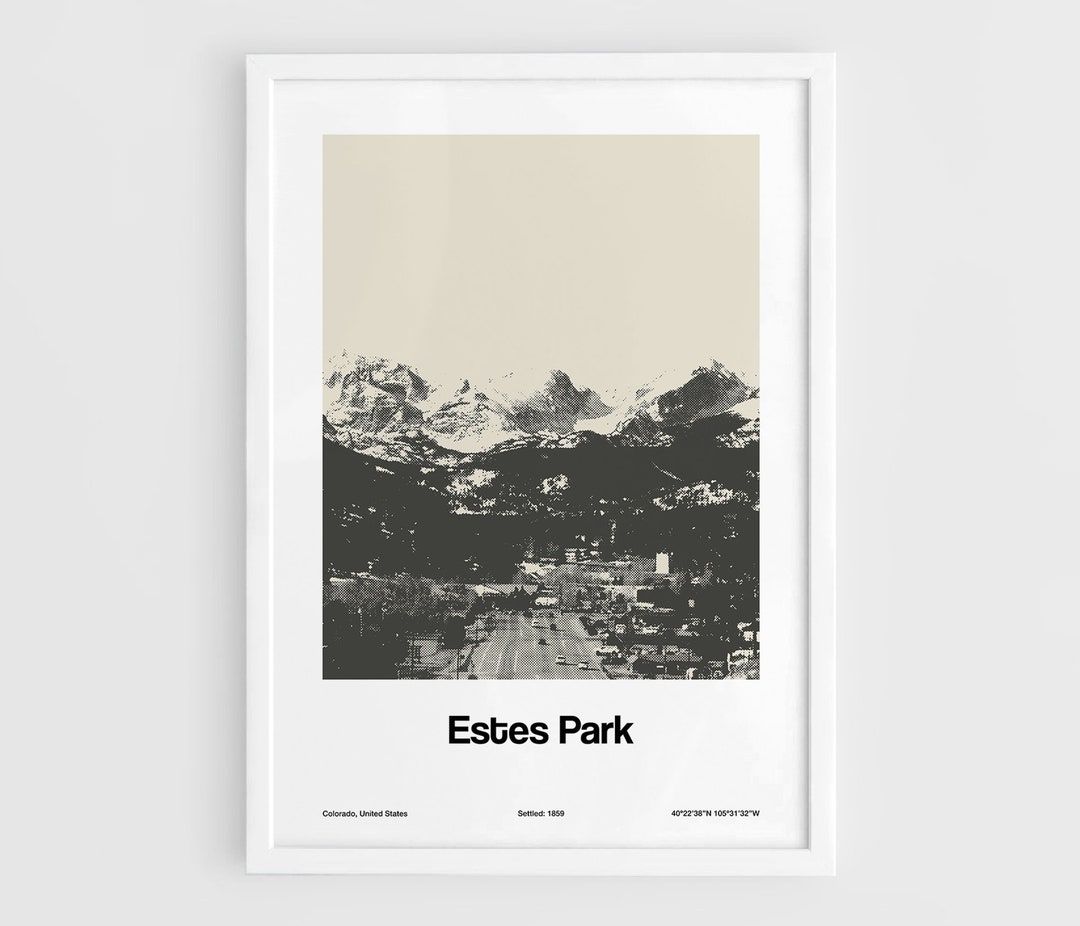 Estes Park Colorado Print, Downtown Estes Park Poster, Estes Park Rocky ...