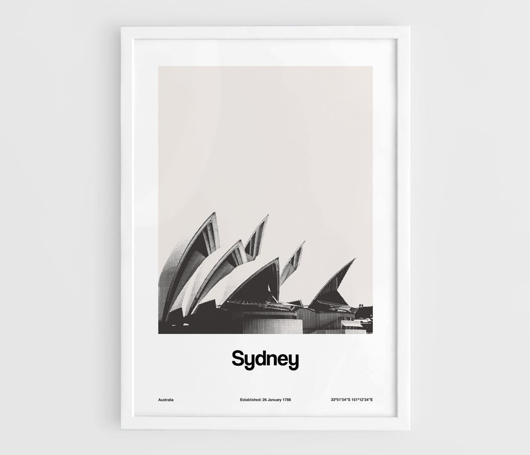 Sydney Opera Poster, Sydney Australia Travel Print, Sydney Opera House ...