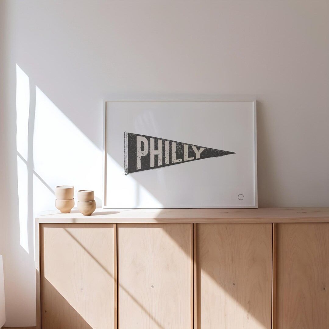 Philadelphia Pennant Flag Print, Philadelphia Poster, Vintage ...