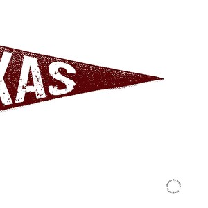 Vintage Texas Pennant Flag Wall Art, Texas Maroon Pennant Flag Poster ...