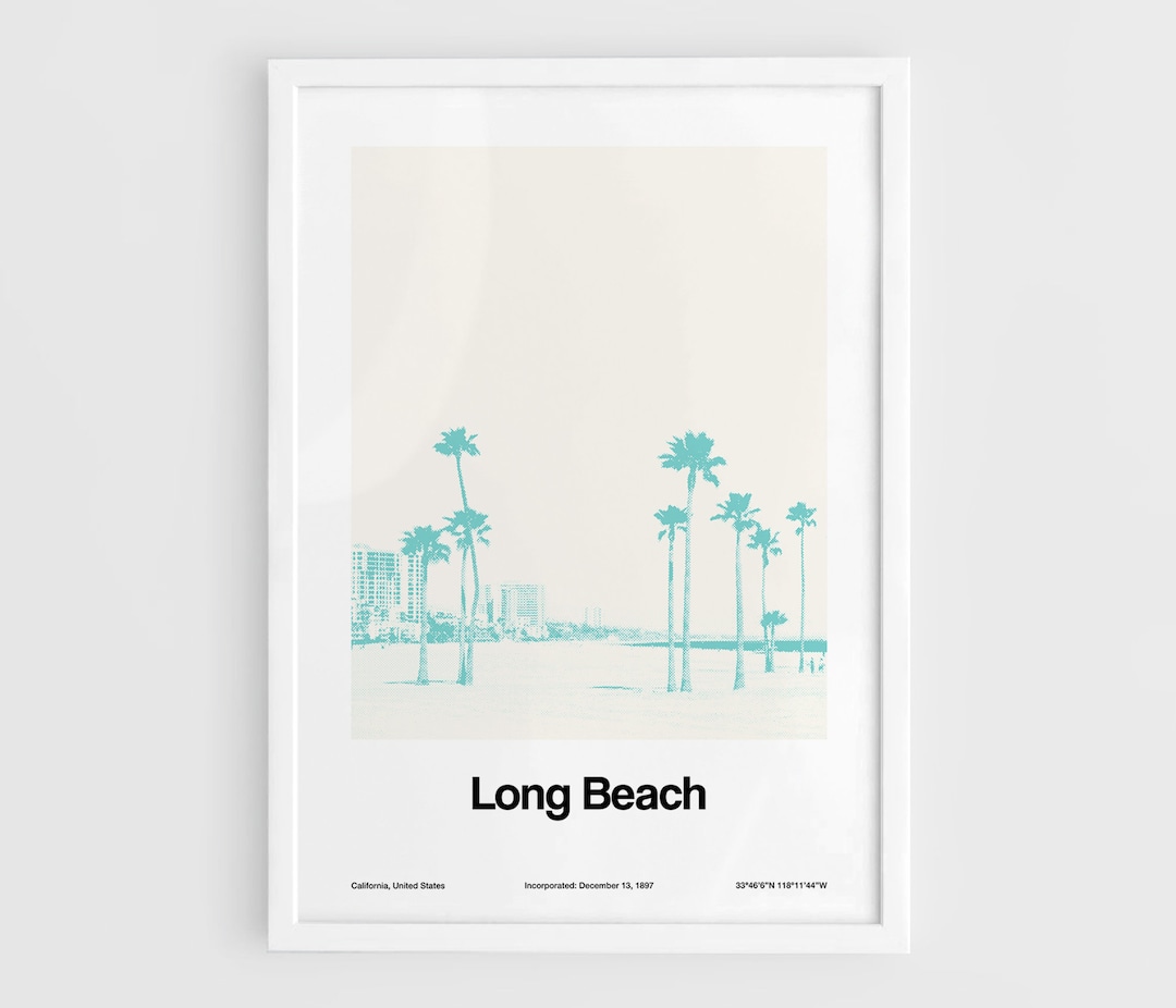 Long Beach California Print, RMS Queen Mary in Long Beach Poster, Long ...