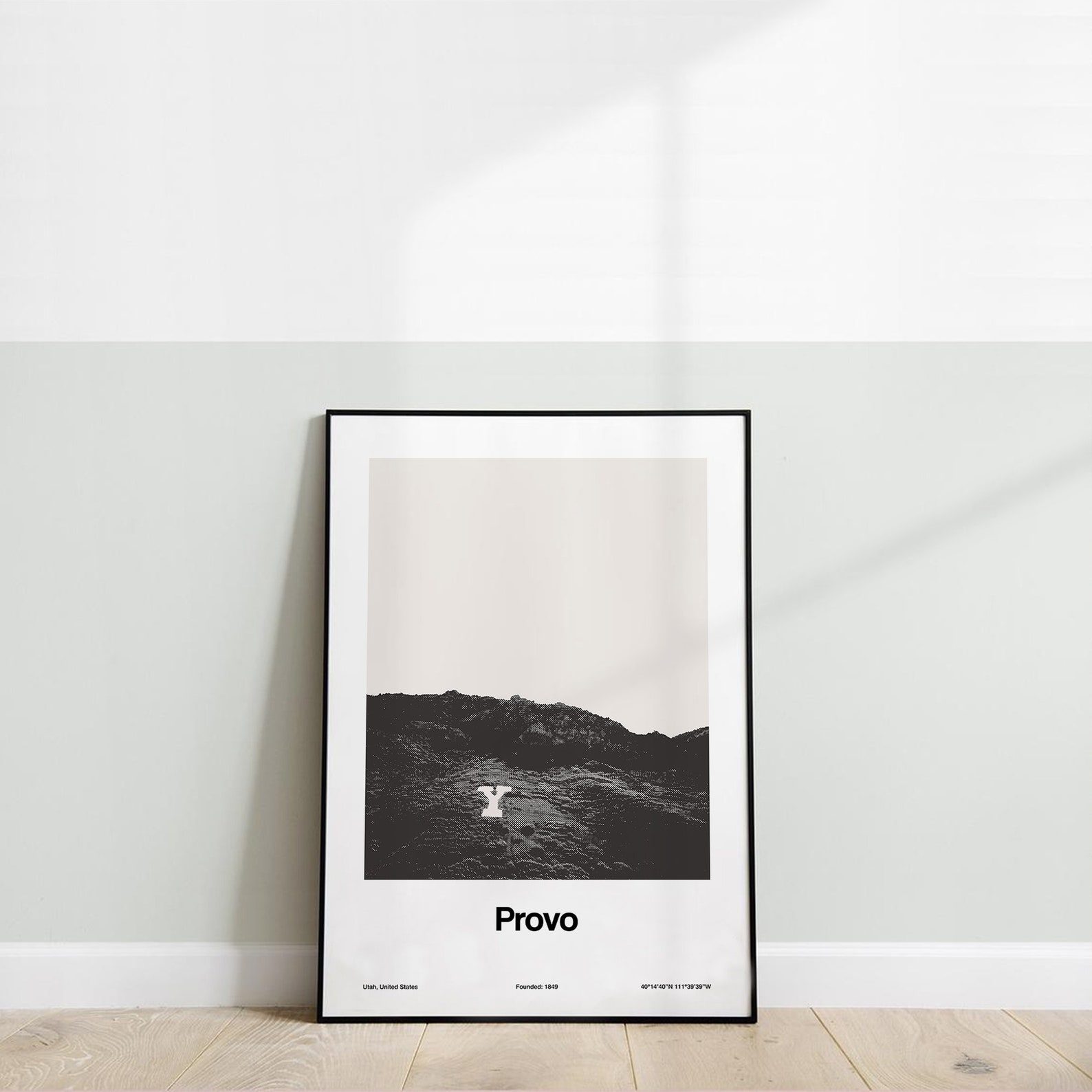 Provo Utah Print, Provo Mountains Poster, Provo Y Mountain Hiking Trail ...