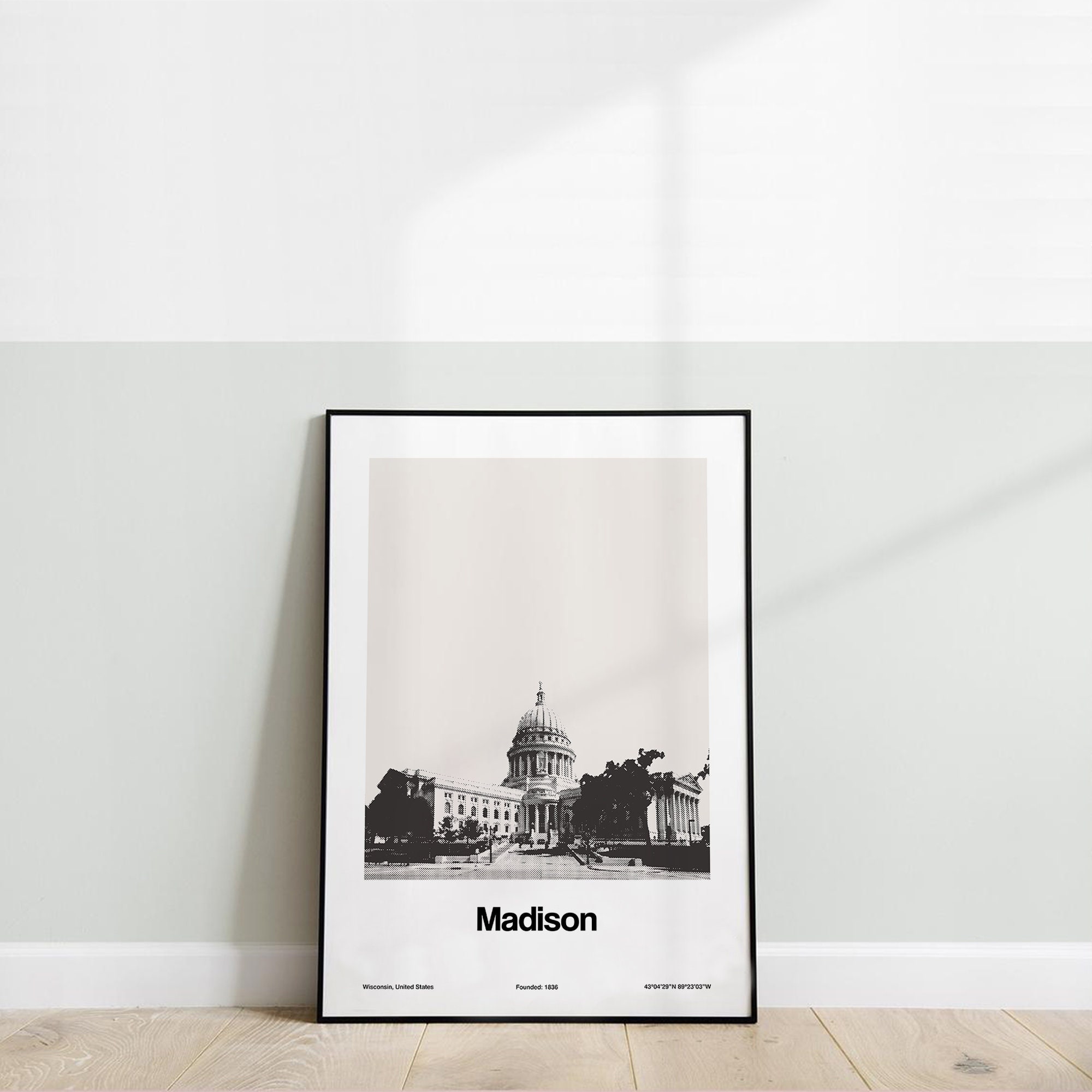 Madison WI Print Madison Wisconsin Poster Wisconsin State - Etsy