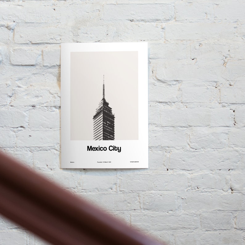 Mexico City Poster Mexico City Print Mexico Travel Latin | Etsy