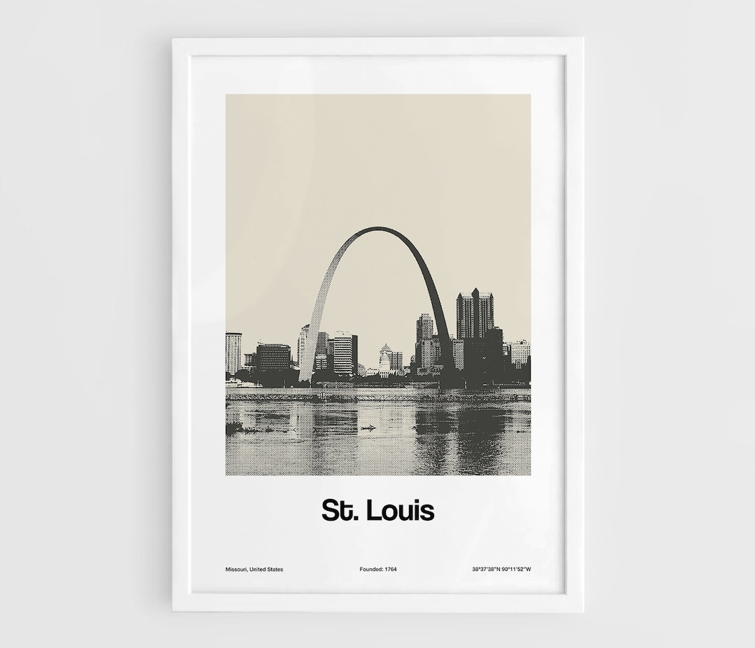 St Louis MO Skyline, St Louis Gateway Arch, St Louis Poster, St Louis ...