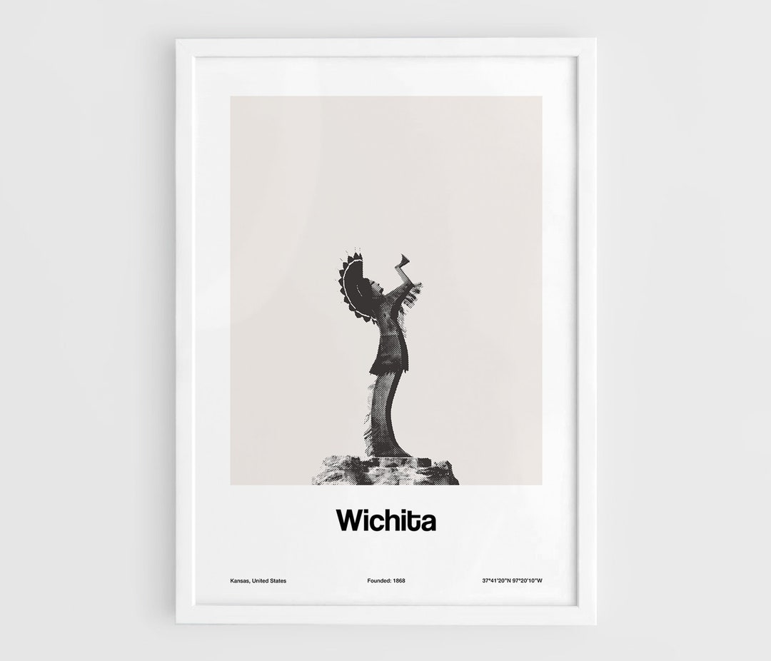Wichita Kansas Poster, the Keeper of the Plains Wichita KS Print ...