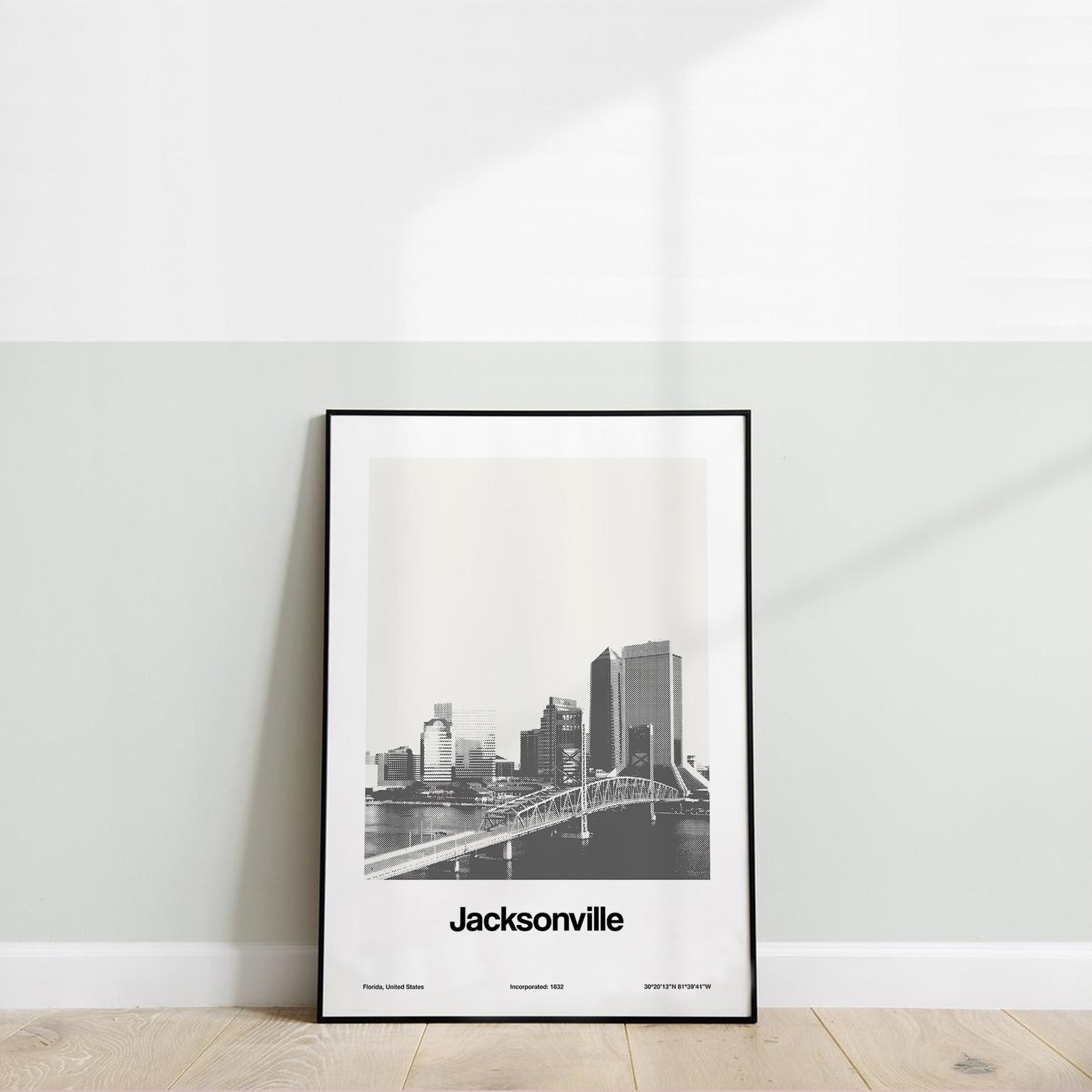 Jacksonville Poster, Jacksonville FL Print, Jacksonville Florida ...