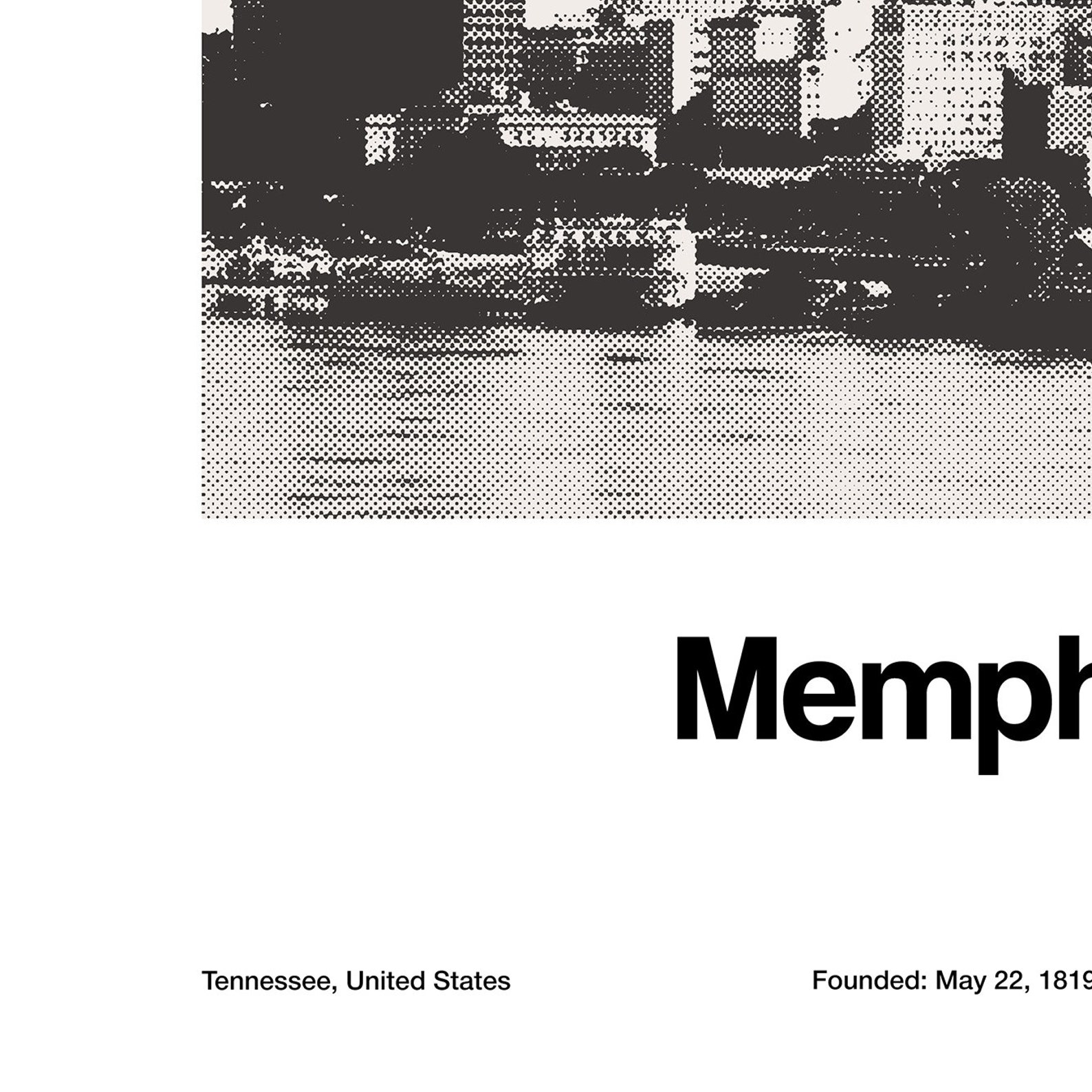 Memphis TN Print Memphis Skyline Poster Tennessee Memphis - Etsy