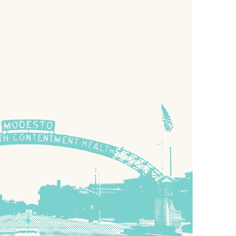 Modesto California Print City of Modesto Arch Poster Modesto - Etsy
