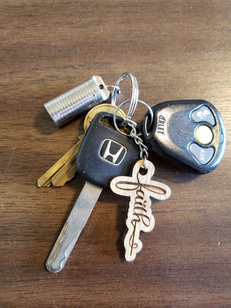 Christian Key Chain Faith Cross Keychain - Etsy