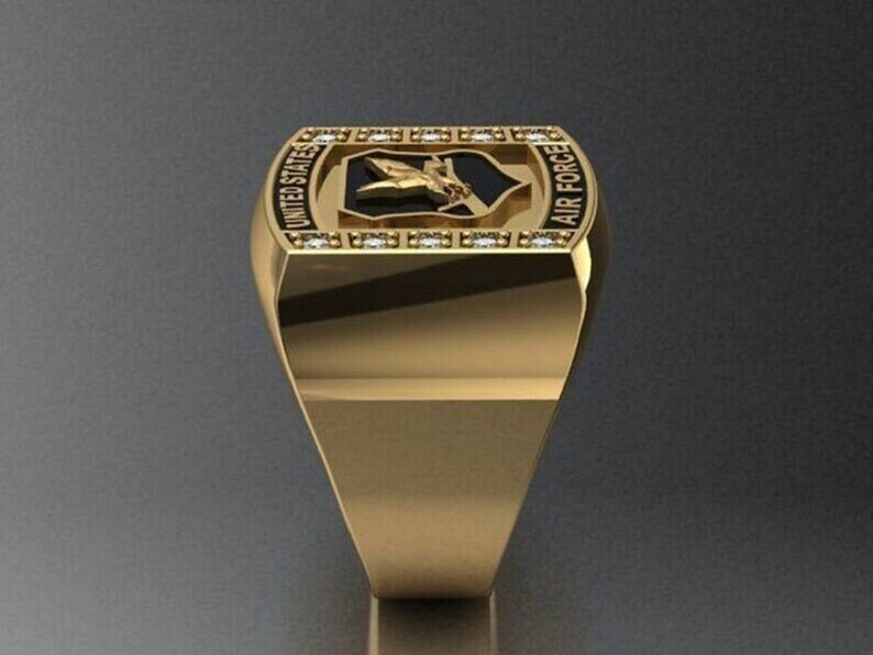 American Men Ring US Air Force Ring Sterling Silver 925 US Army Jewelry ...