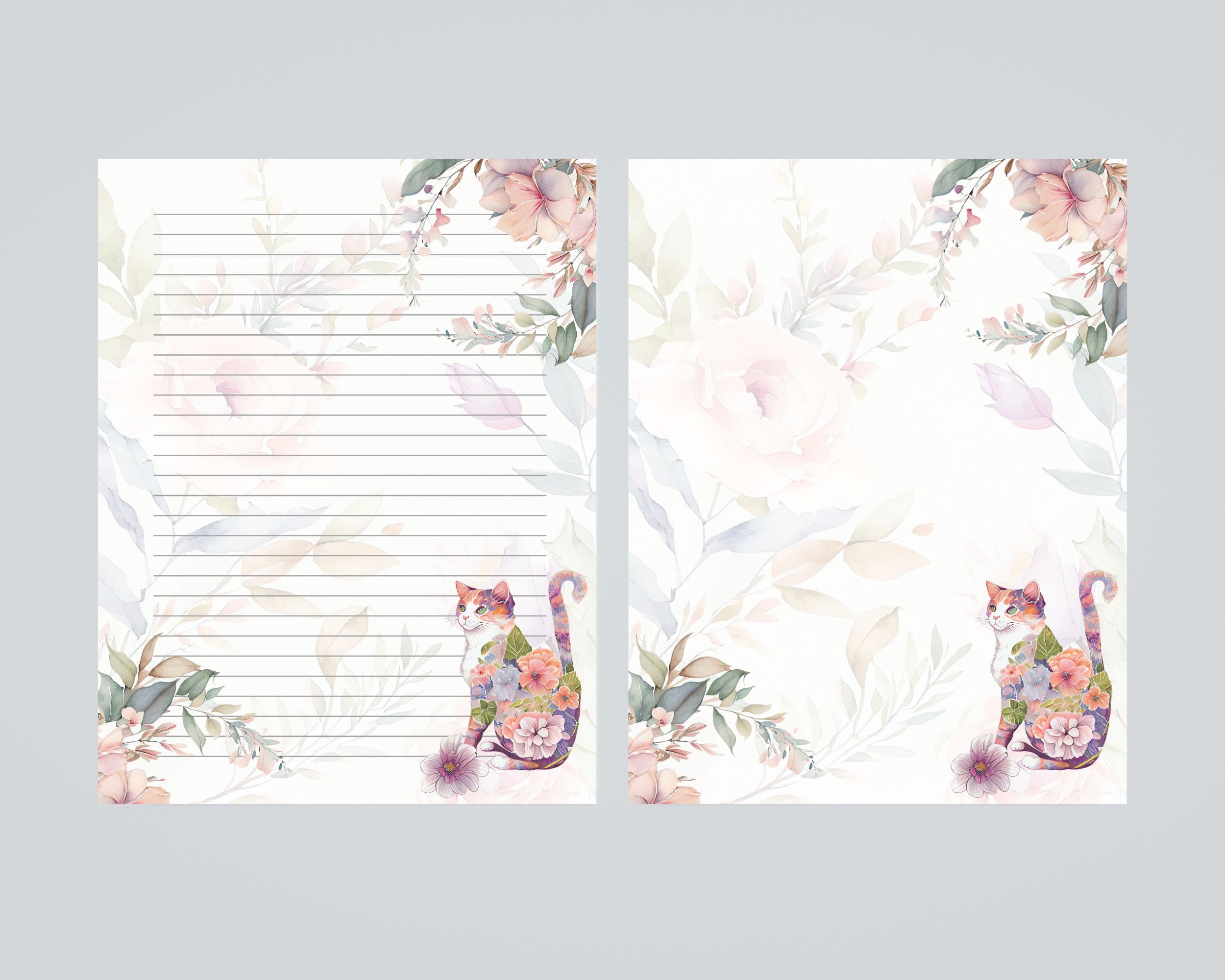 Wild Cat Printable Stationery, Printable Stationary, Printable Writing ...