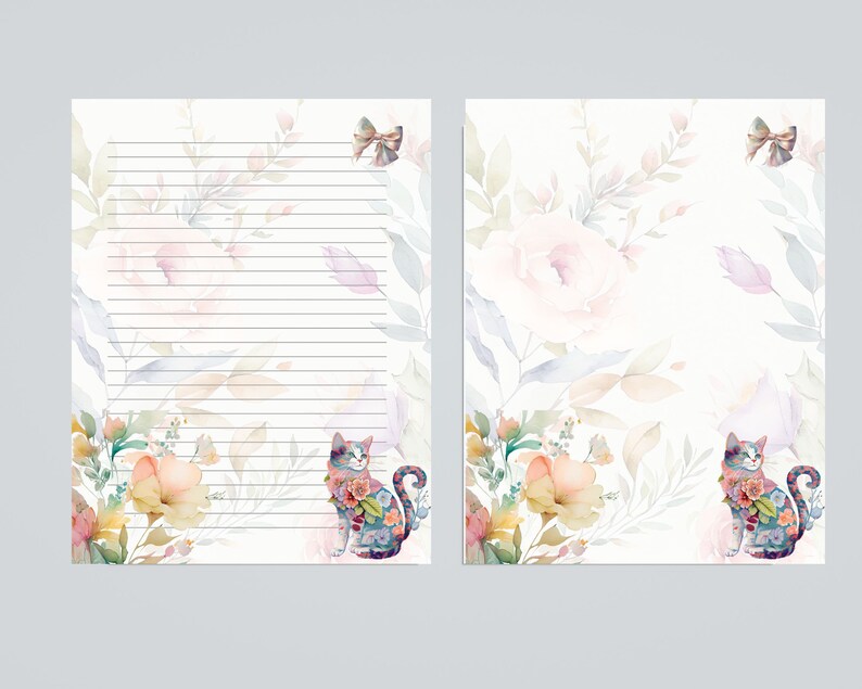 Wild Cat Printable Stationery, Printable Stationary, Printable Writing ...