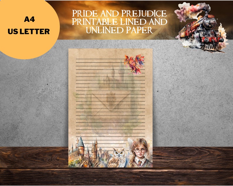 Magic School of Wizard Printable Note, Letter Paper, Printable Paper ...