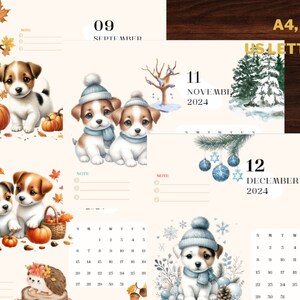 Printable 2024 Jack Russell Terrier Calendar Cute Watercolor Calendar ...