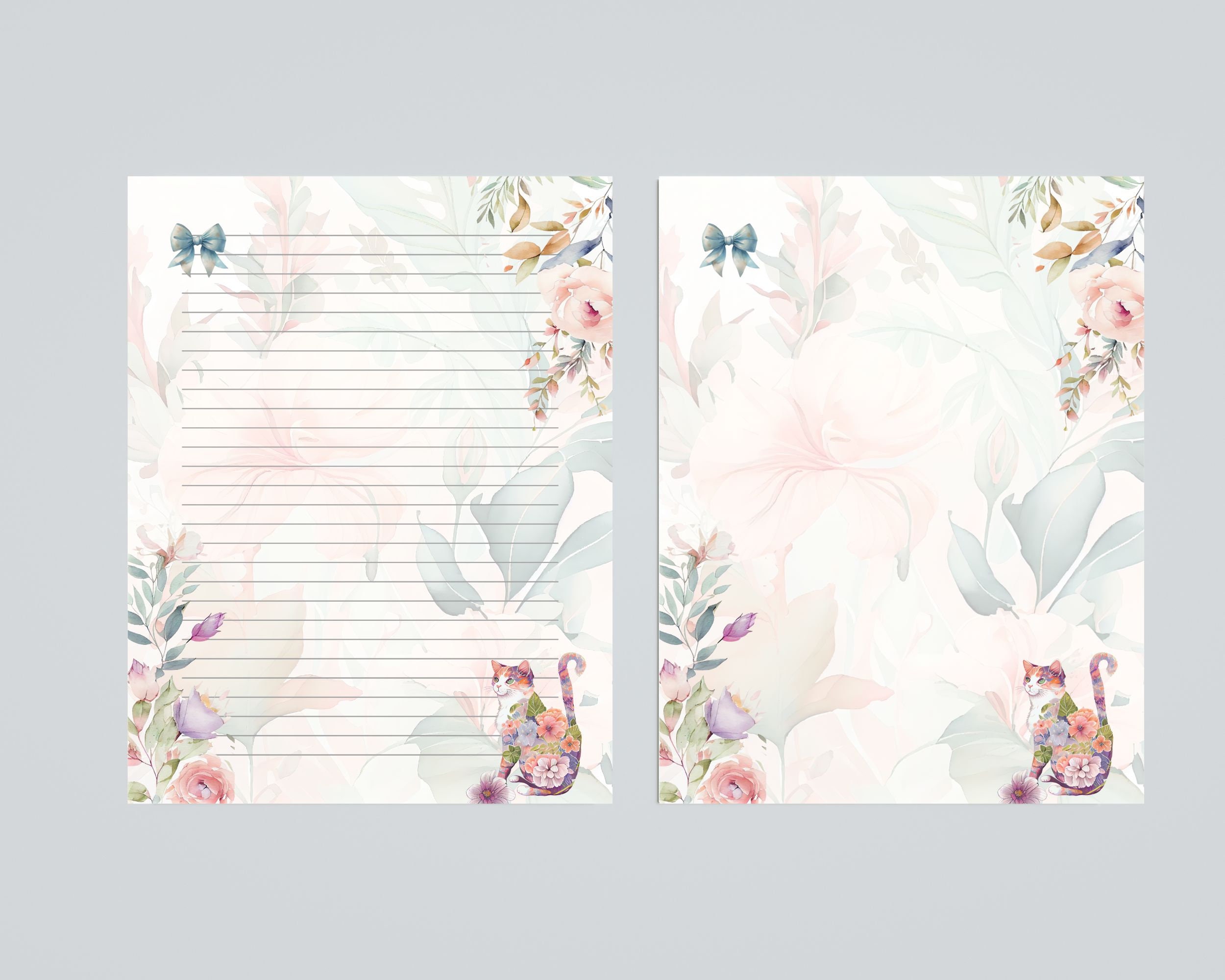 Wild Cat Printable Stationery, Printable Stationary, Printable Writing ...