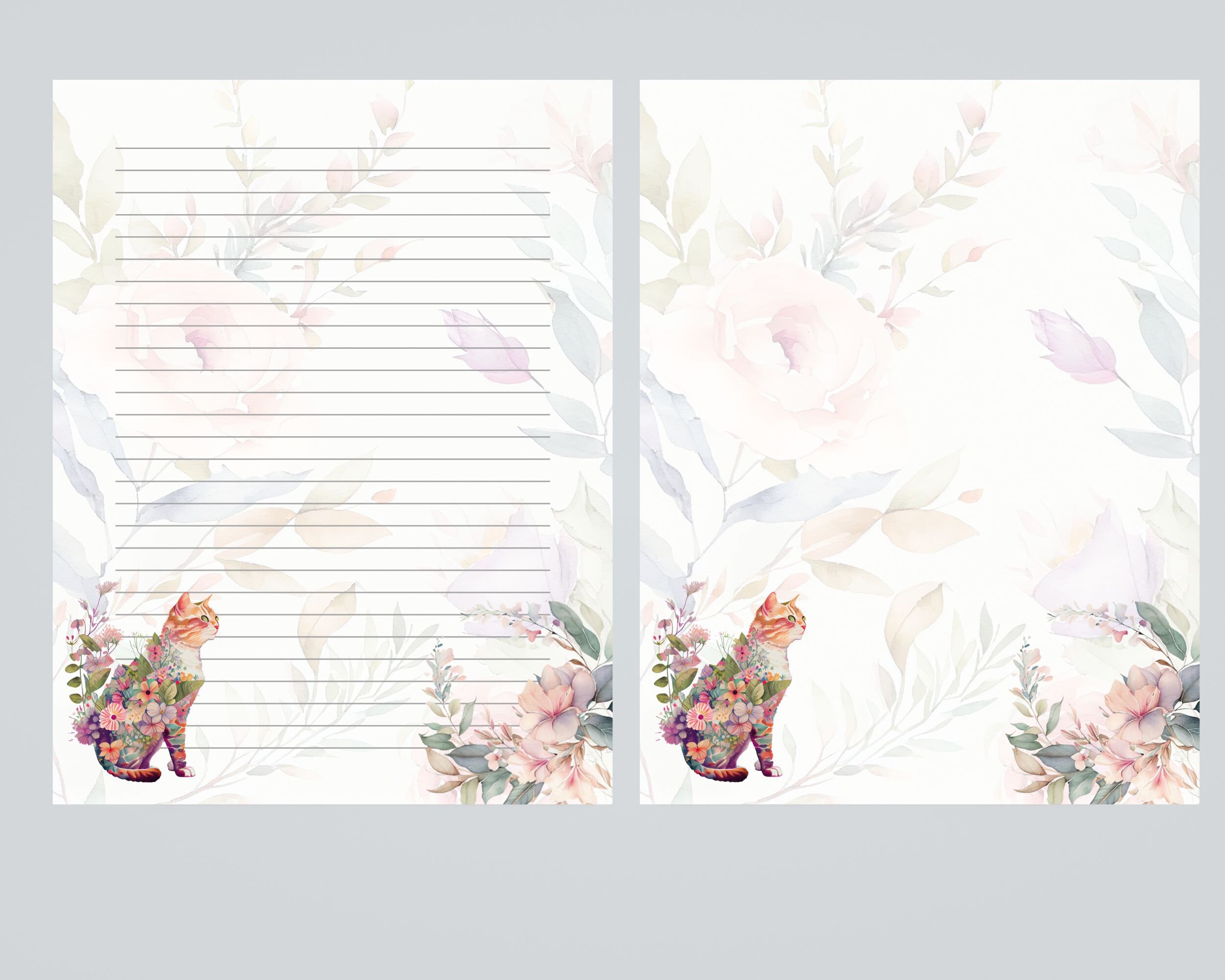 Wild Cat Printable Stationery, Printable Stationary, Printable Writing ...