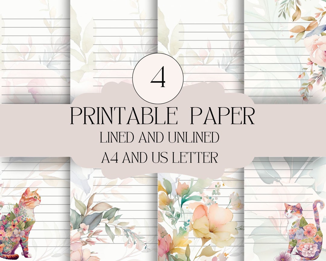 Wild Cat Printable Stationery, Printable Stationary, Printable Writing ...