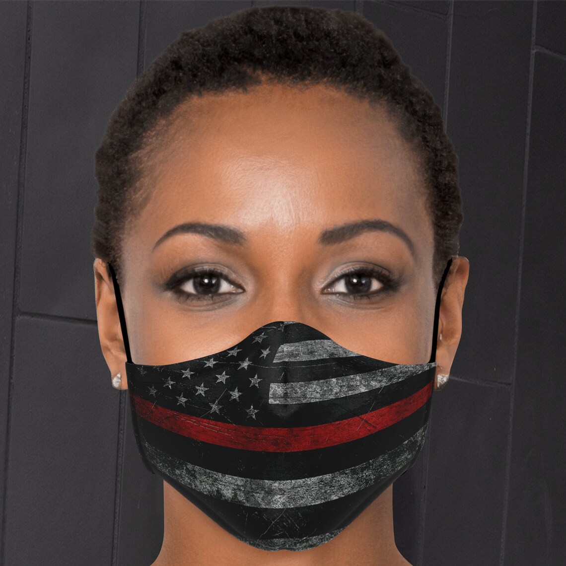 Thin Red Line Face Mask With Filter Unisex Face Mask With | Etsy