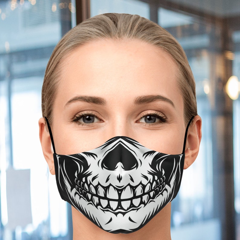 Skull Face Mask With Filter Unisex Face Mask With Filter | Etsy
